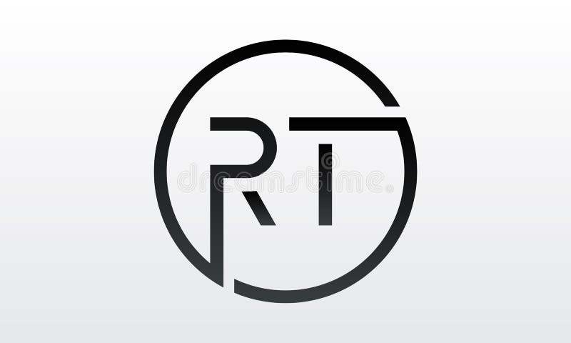 Initial Rt Letter Logo with Creative Modern Business Typography Vector ...
