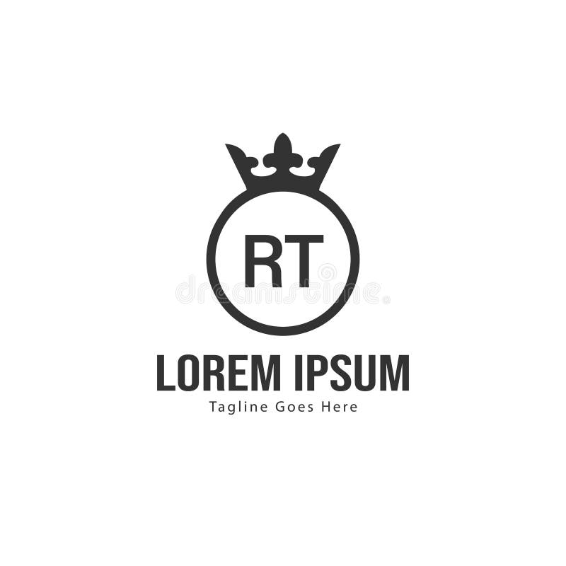 Initial RT Logo Template with Modern Frame. Minimalist RT Letter Logo ...