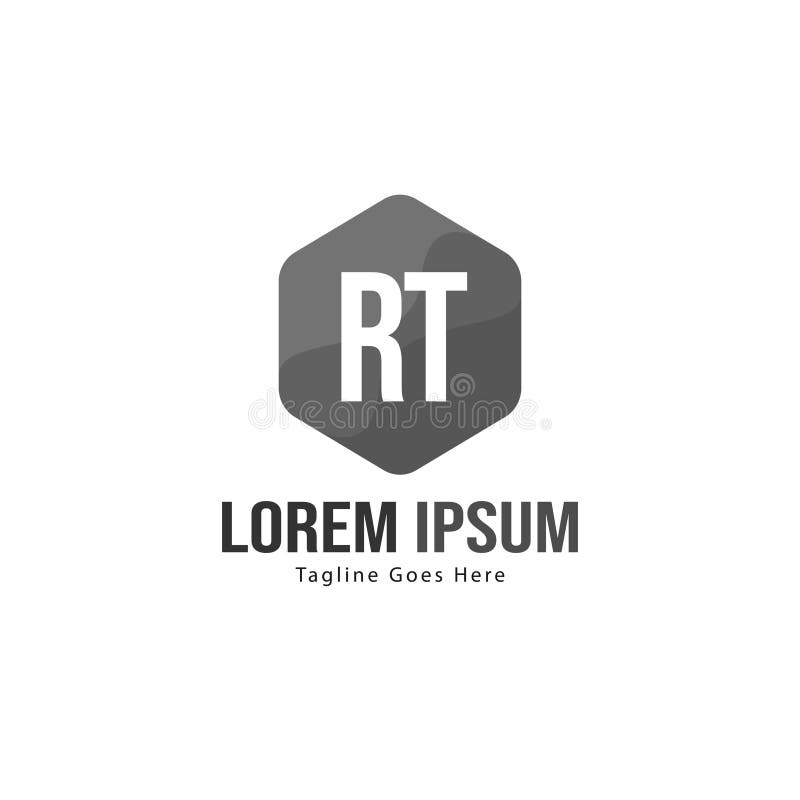 Initial RT Logo Template with Modern Frame. Minimalist RT Letter Logo ...