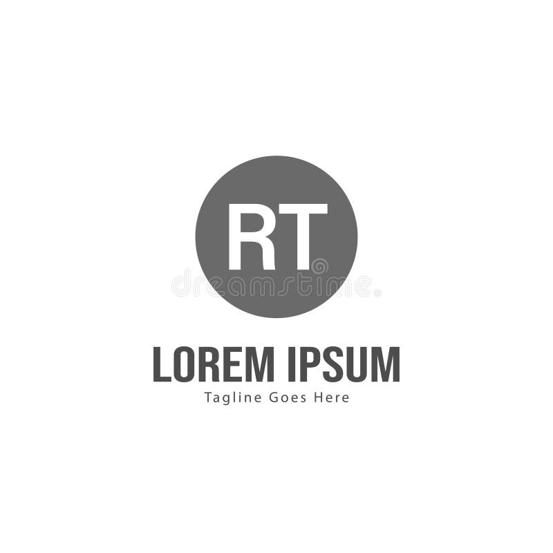Initial RT Logo Template with Modern Frame. Minimalist RT Letter Logo ...