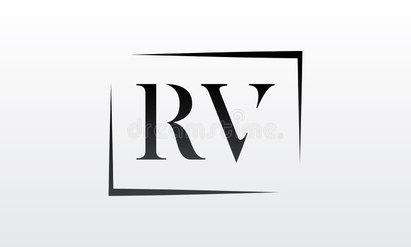 Initial Rv Letter Logo with Creative Modern Business Typography Vector ...