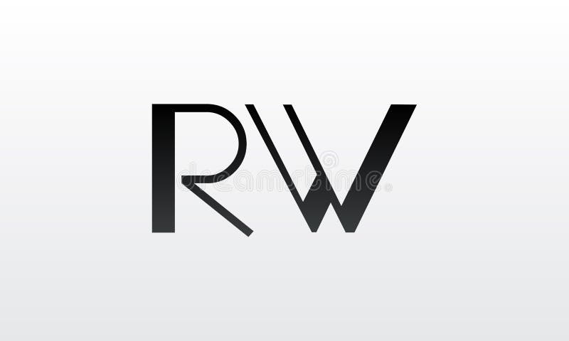 Initial Rw Letter Logo with Creative Modern Business Typography Vector ...