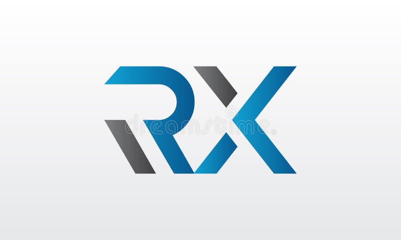 Initial Rx Letter Logo with Creative Modern Business Typography Vector ...