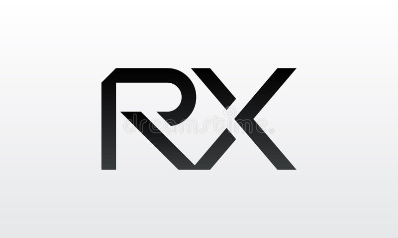 Initial Rx Letter Logo with Creative Modern Business Typography Vector ...