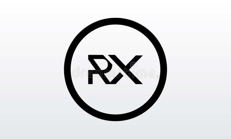 Initial Rx Letter Logo with Creative Modern Business Typography Vector ...