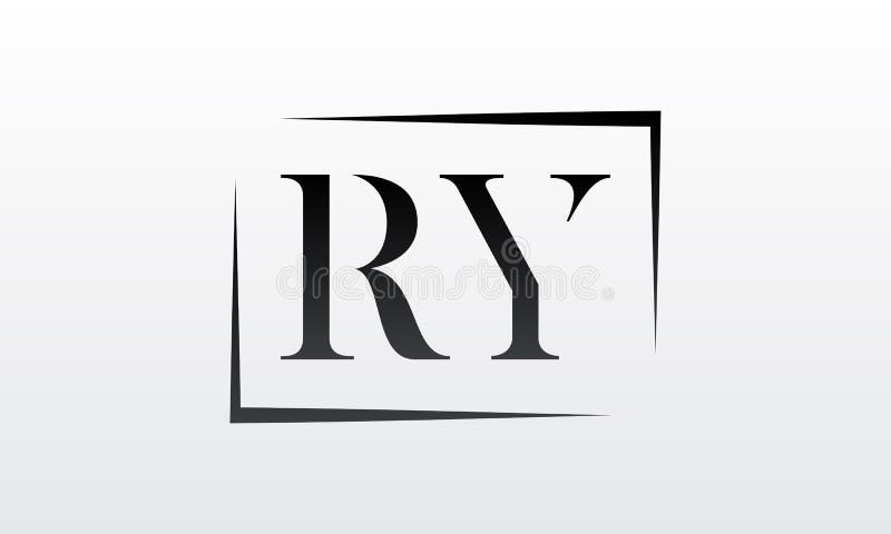 Initial Ry Letter Logo with Creative Modern Business Typography Vector ...
