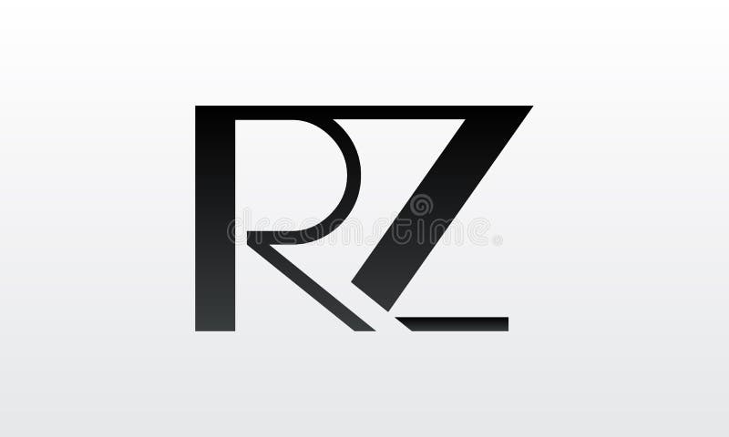 Initial Rz Letter Logo with Creative Modern Business Typography Vector ...