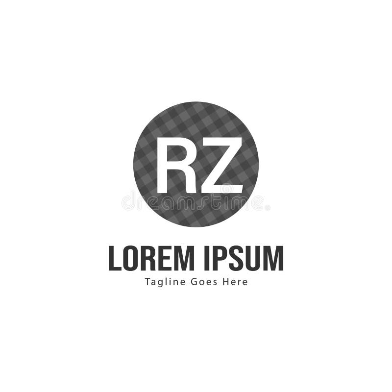 Initial RZ Logo Template with Modern Frame. Minimalist RZ Letter Logo ...