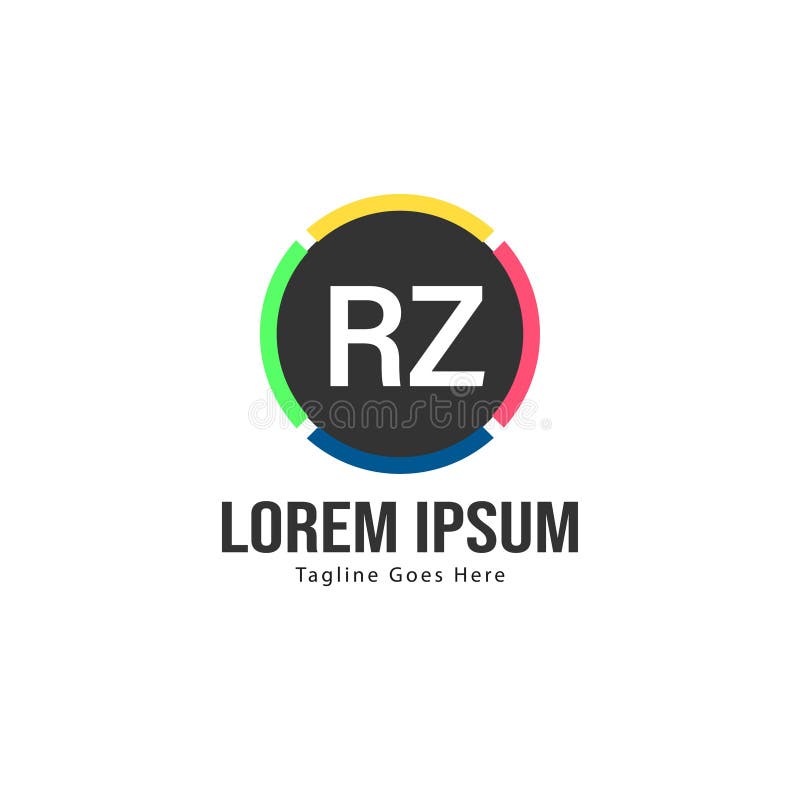 Initial RZ Logo Template with Modern Frame. Minimalist RZ Letter Logo ...