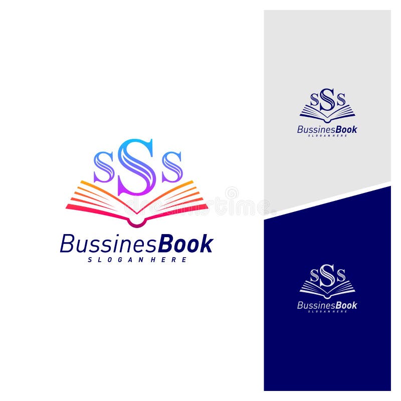 Initial S with Book Logo Design Vector Template, Illustration Book ...