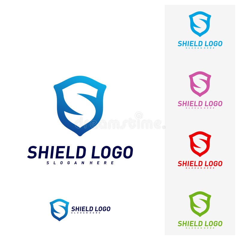 Initial S Shield Logo Design Concepts. S Letter Shield Vector ...