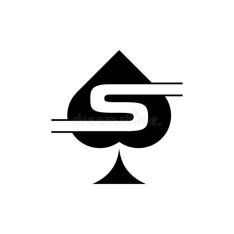Initial S Spade Ace Simplicity Modern Icon Design Logo Stock Vector ...