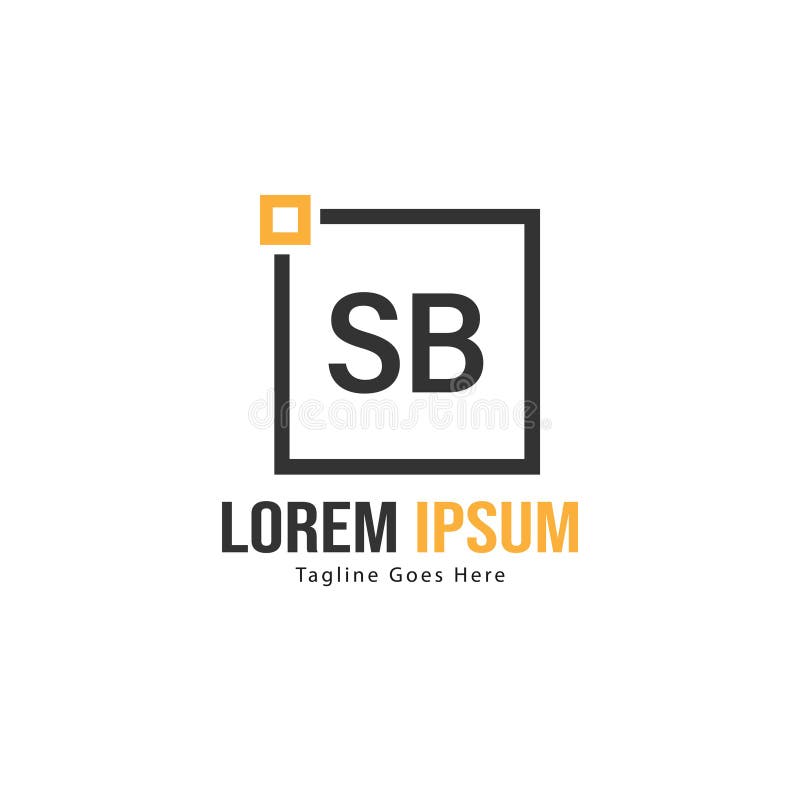 Initial SB Logo Template with Modern Frame. Minimalist SB Letter Logo ...