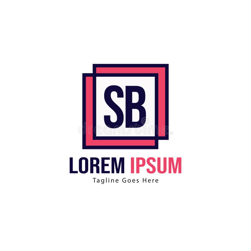 Initial SB Logo Template with Modern Frame. Minimalist SB Letter Logo ...