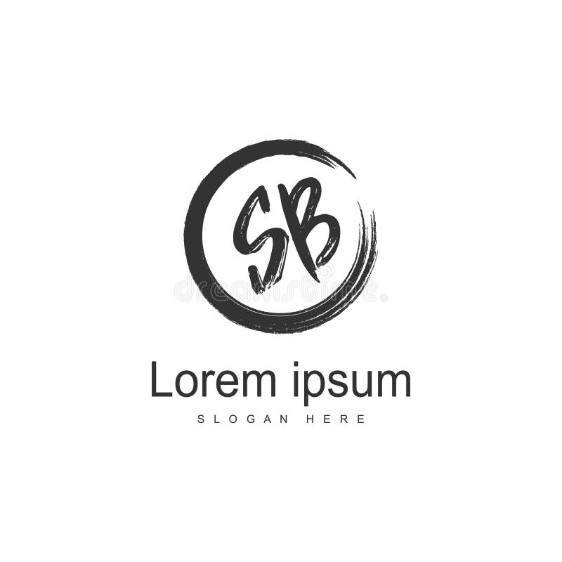 Initial SB Logo Template with Modern Frame. Minimalist SB Letter Logo ...
