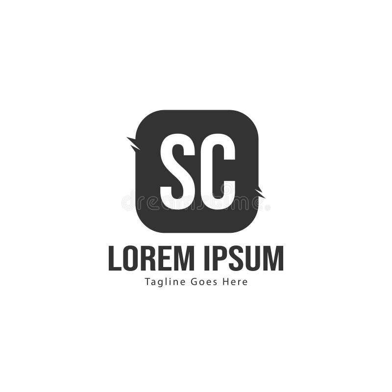 Initial SC Logo Template with Modern Frame. Minimalist SC Letter Logo ...