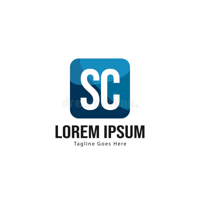 Initial SC Logo Template with Modern Frame. Minimalist SC Letter Logo ...