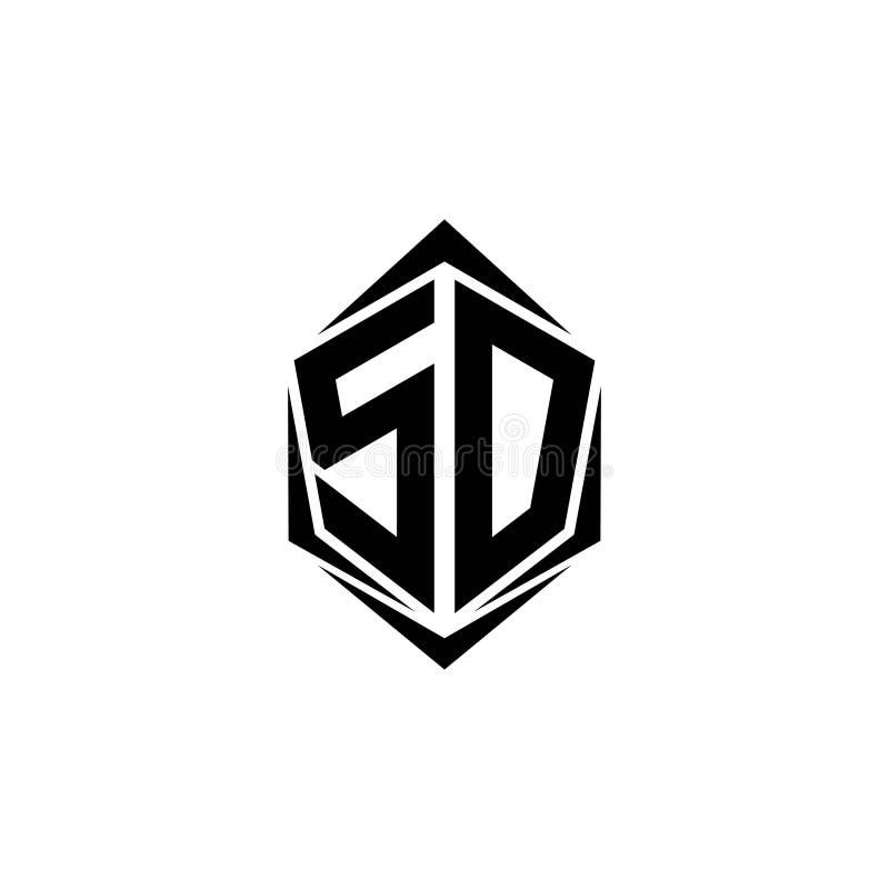 Initial SD Logo Design with Shield Style, Logo Business Branding Stock ...