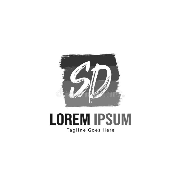 Initial SD Logo Template with Modern Frame. Minimalist SD Letter Logo ...