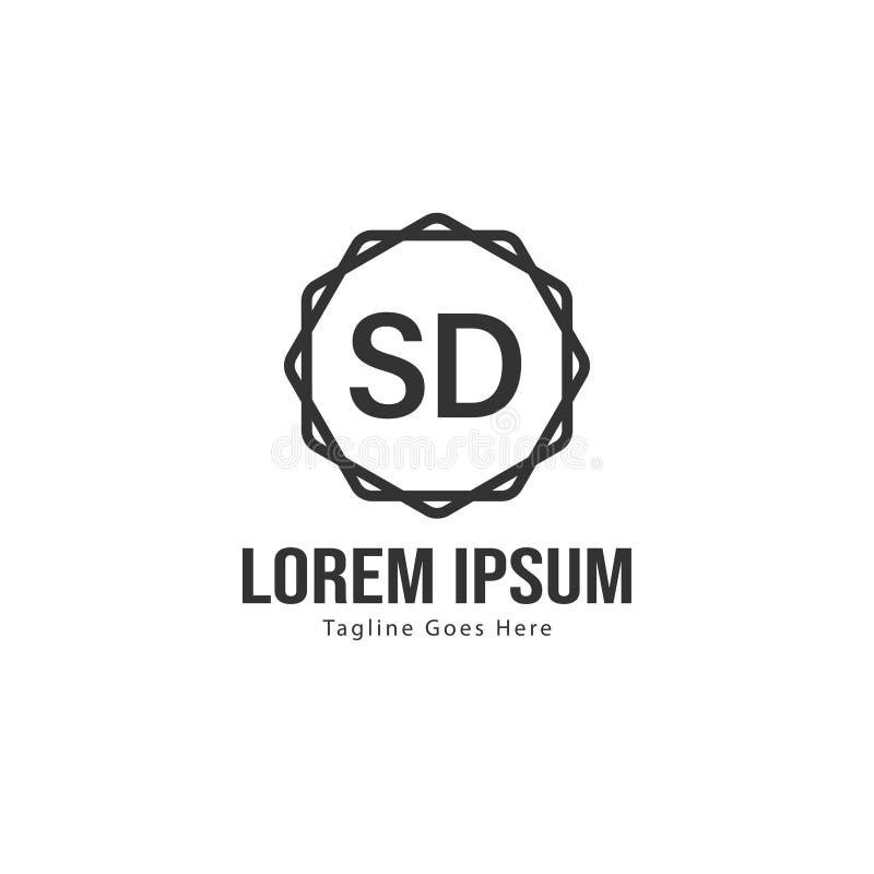 Initial SD Logo Template with Modern Frame. Minimalist SD Letter Logo ...