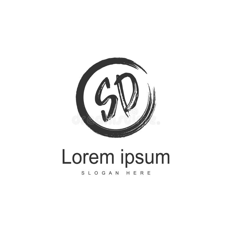 Initial SD Logo Template with Modern Frame. Minimalist SD Letter Logo ...