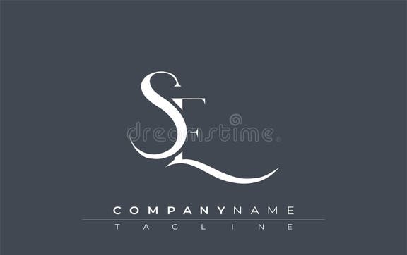 Initial SE Logo Design Vector Stock Vector - Illustration of pattern ...