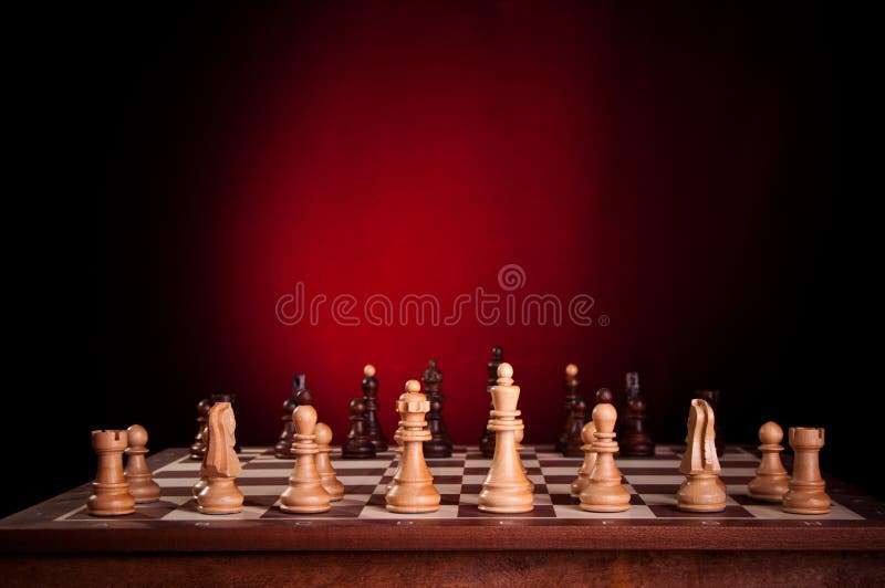 The Initial Setup of a Chess Board Stock Image - Image of knight ...