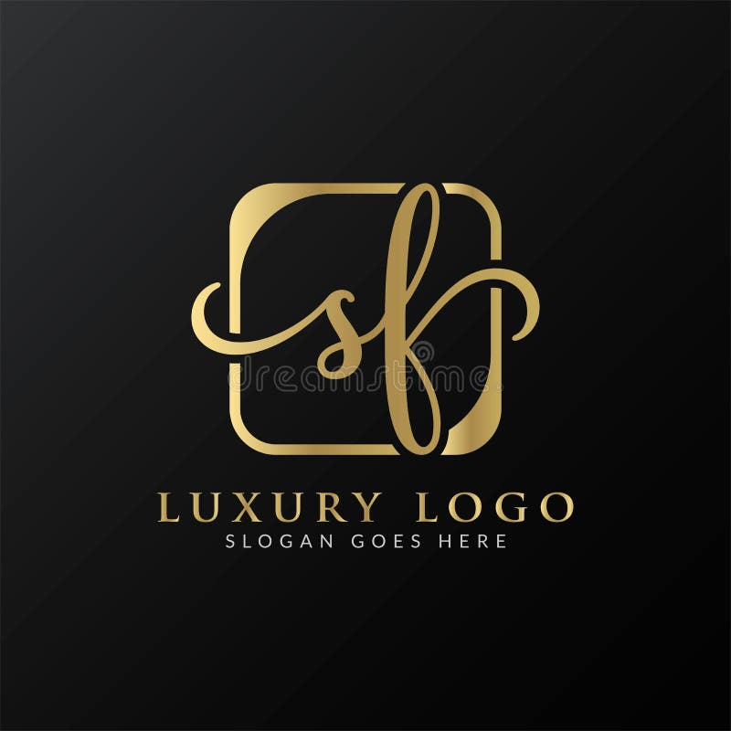 Initial SF Letter Logo Design Vector Template. Abstract Luxury Letter ...