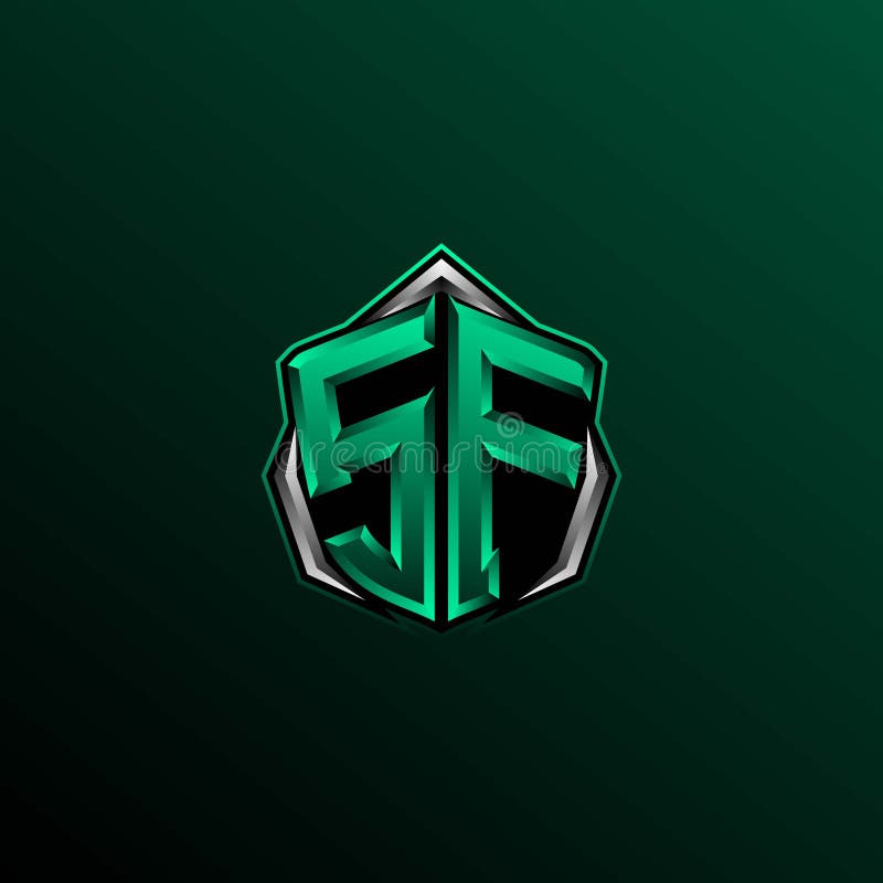 Initial SF Logo Design, Initial SF Logo Design with Shield Style, Logo ...