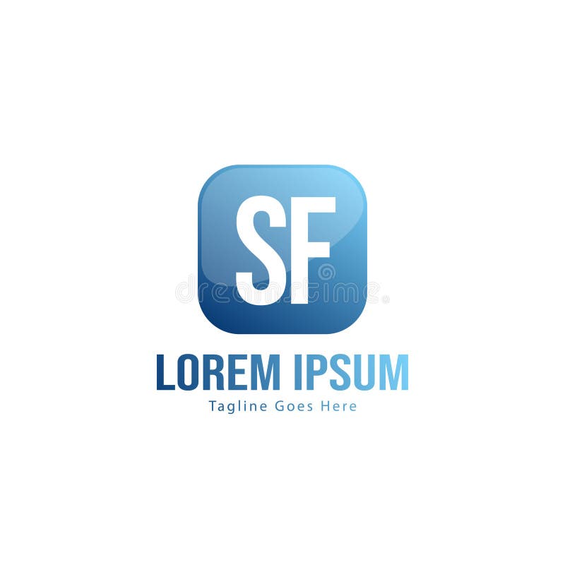 Initial SF Logo Template with Modern Frame. Minimalist SF Letter Logo ...
