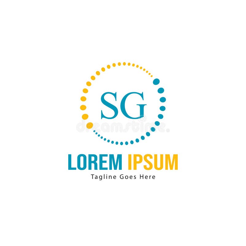 Initial SG Logo Template with Modern Frame. Minimalist SG Letter Logo ...