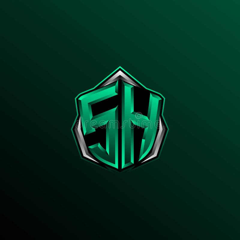 Initial SH Logo Design, Initial SH Logo Design with Shield Style, Logo ...