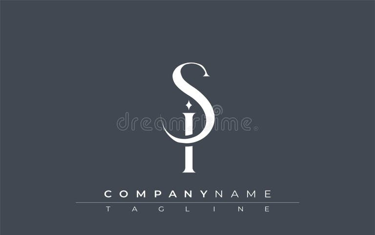 Initial SI Logo Design Vector Stock Vector - Illustration of decorative ...