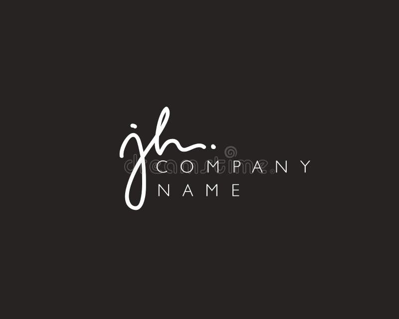JH Initial Signature Handwriting Template. Initial Letter Signature ...