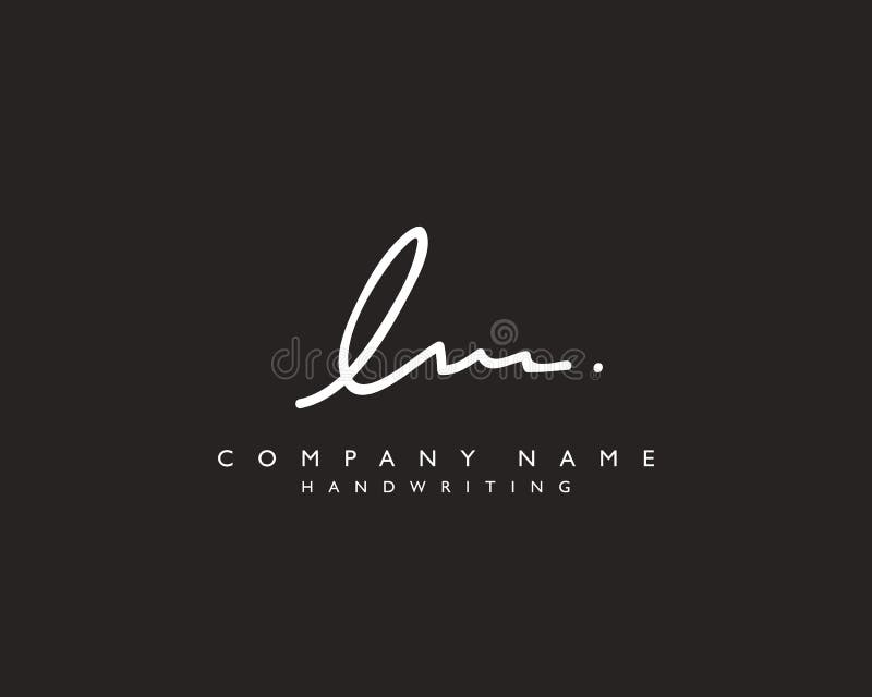 L M LM Initial Logo Signature Vector. Handwriting Concept Logo. Stock ...