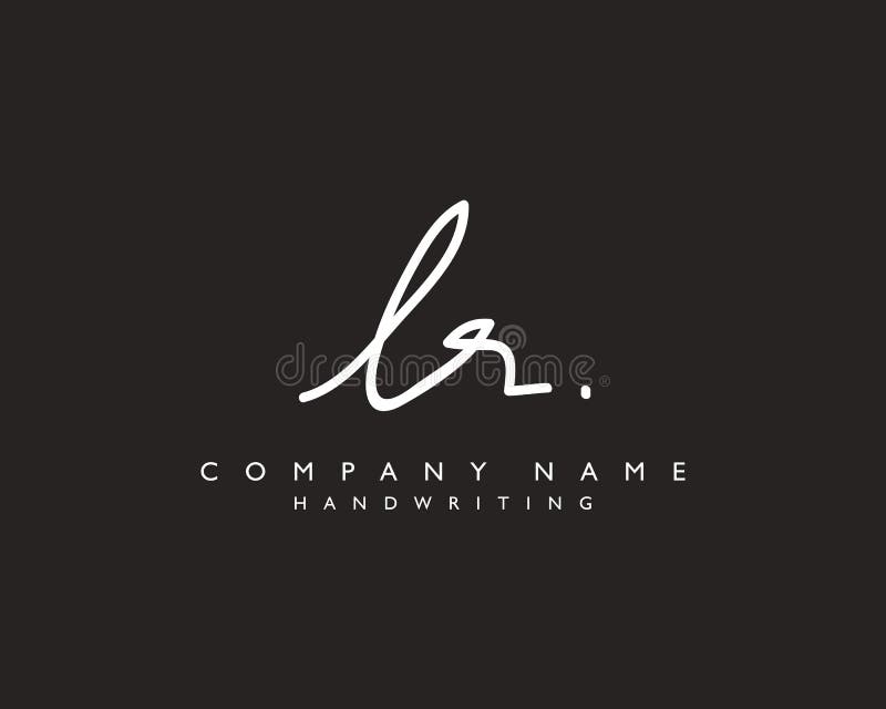 LR Initial Handwriting Logo Template Vector. Stock Vector ...