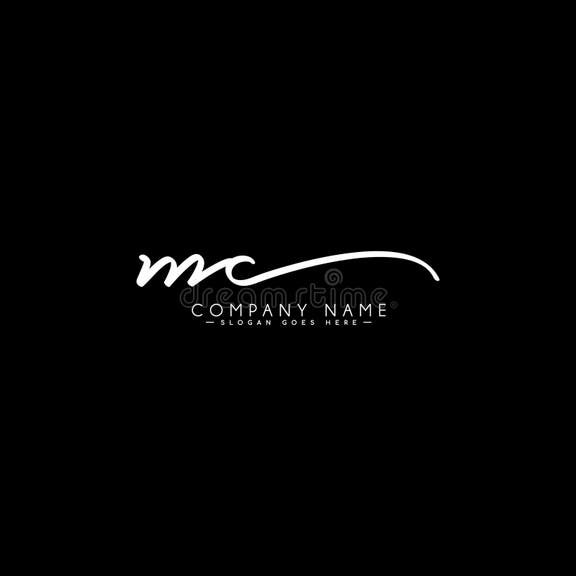 Initial Signature Logo for Letter MC - Vector Logo Template in ...