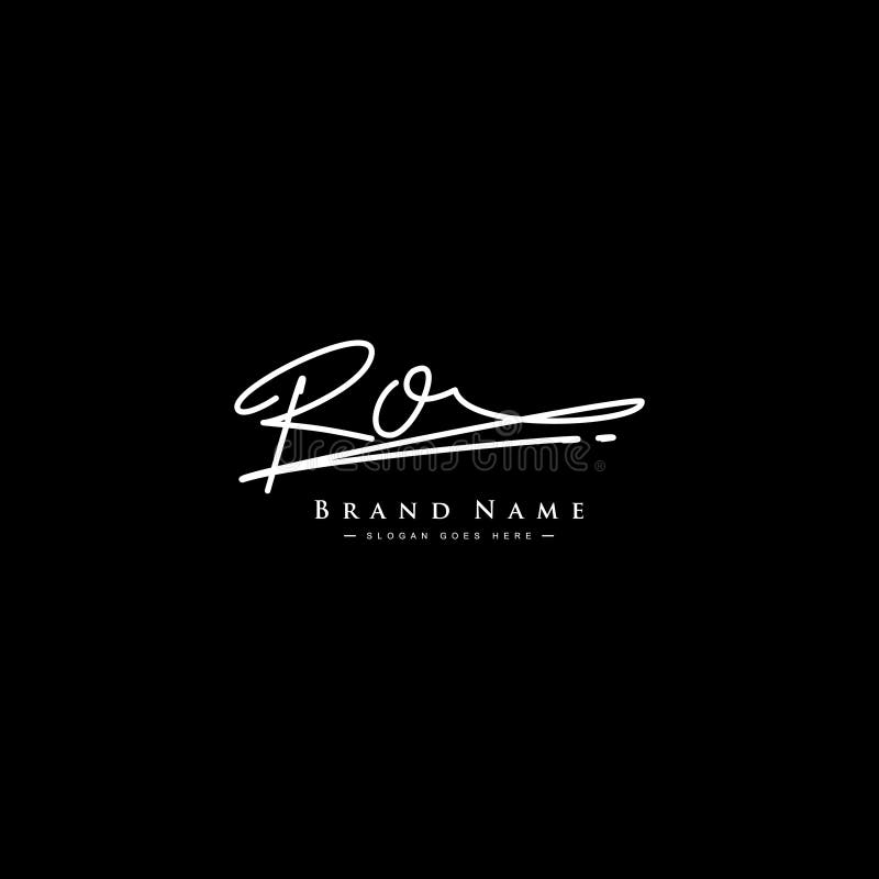 Initial Signature Logo for Letter RO - Vector Logo Template in ...