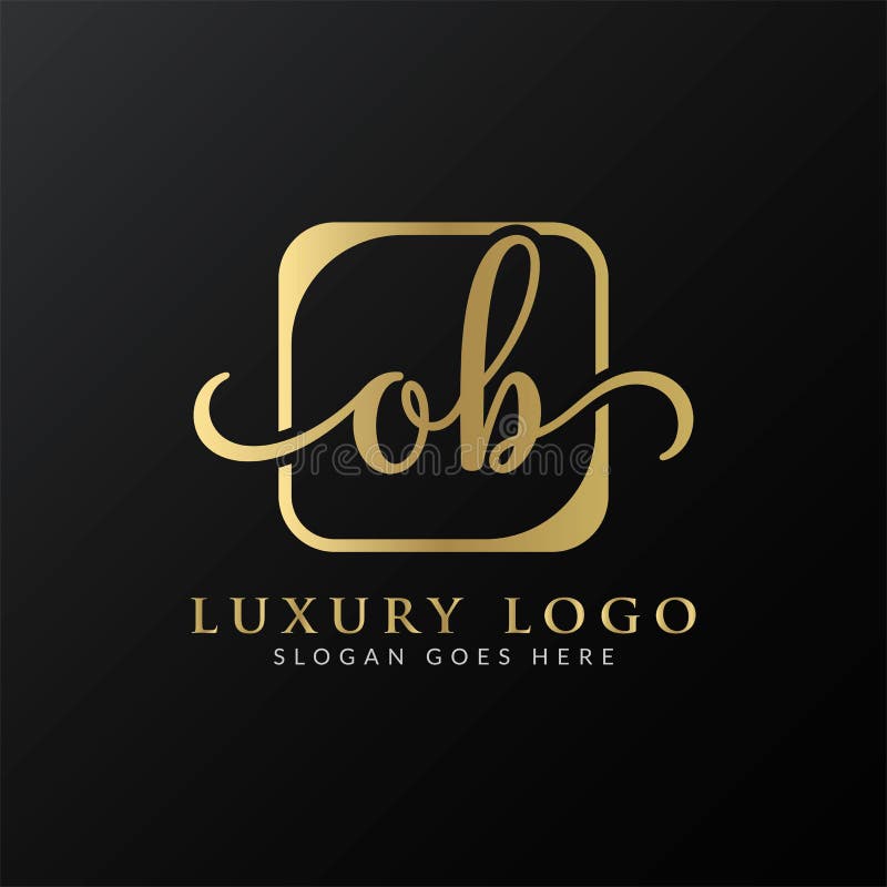 Initial Simple Letter OB Logo Design Vector Template. Abstract Luxury ...