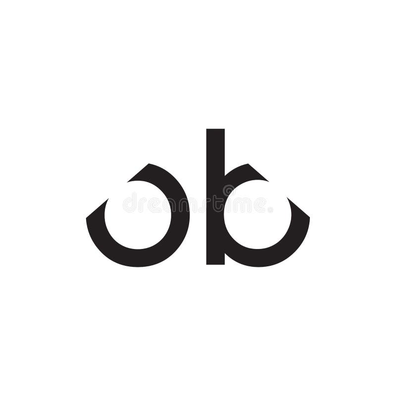Initial Simple Letter OB Logo Design Vector Template. Abstract Minimal ...