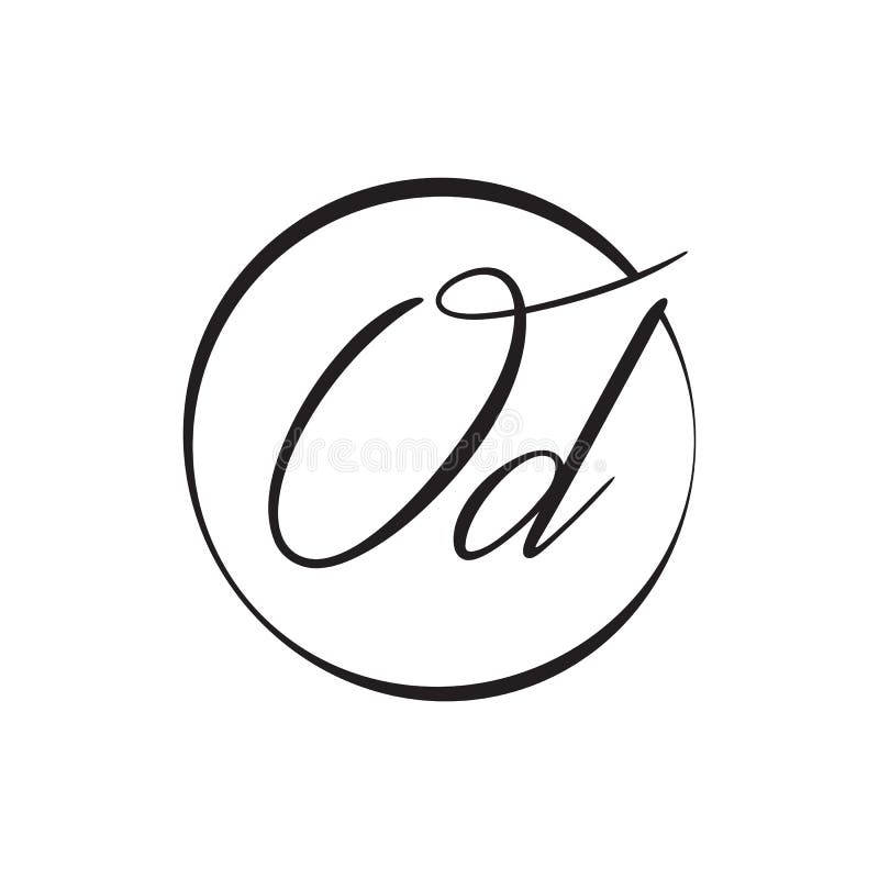 Initial Simple Letter OD Logo Design Vector Template. Abstract Minimal ...