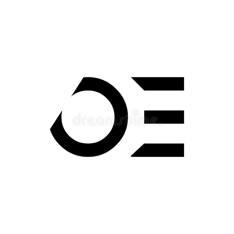Initial Simple Letter OE Logo Design Vector Template. Abstract Minimal ...
