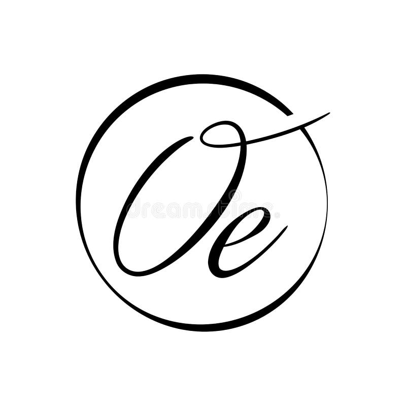 Initial Simple Letter OE Logo Design Vector Template. Abstract Minimal ...