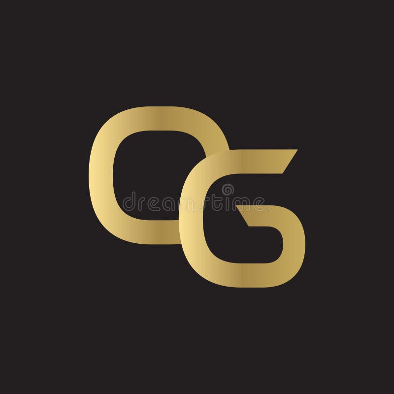 Initial Simple Letter OG Logo Design Vector Template. Abstract Minimal ...