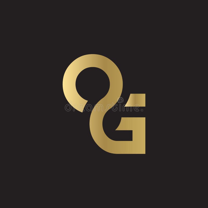 Initial Simple Letter OG Logo Design Vector Template. Abstract Minimal ...
