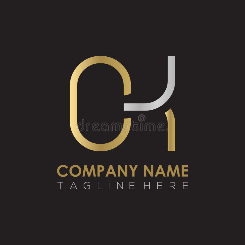 Initial Simple Letter OK Logo Design Vector Template. Abstract Minimal ...