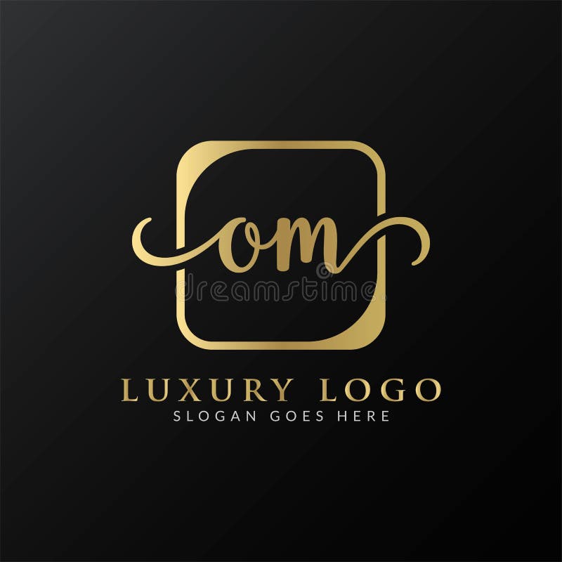 Initial Simple Letter OM Logo Design Vector Template. Abstract Luxury ...