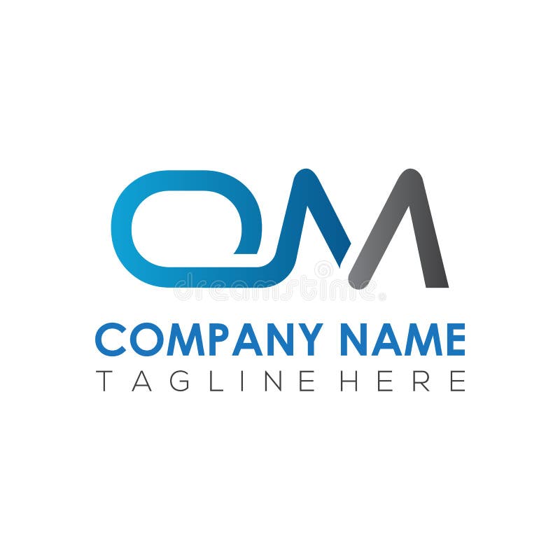 Initial Simple Letter OM Logo Design Vector Template. Abstract Minimal ...