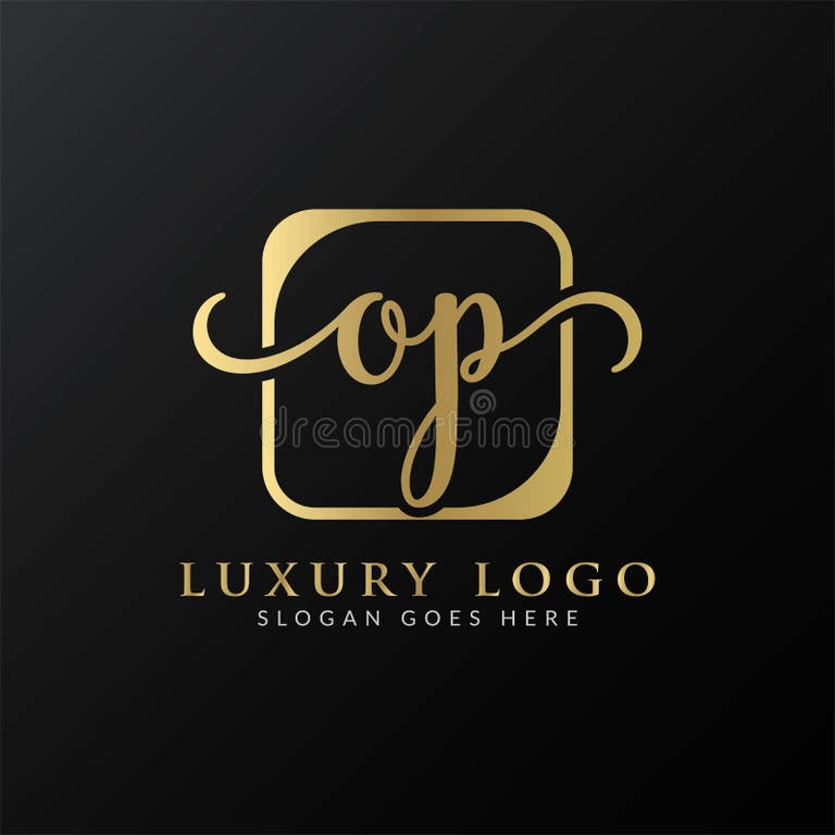 Initial Simple Letter OP Logo Design Vector Template. Abstract Luxury ...