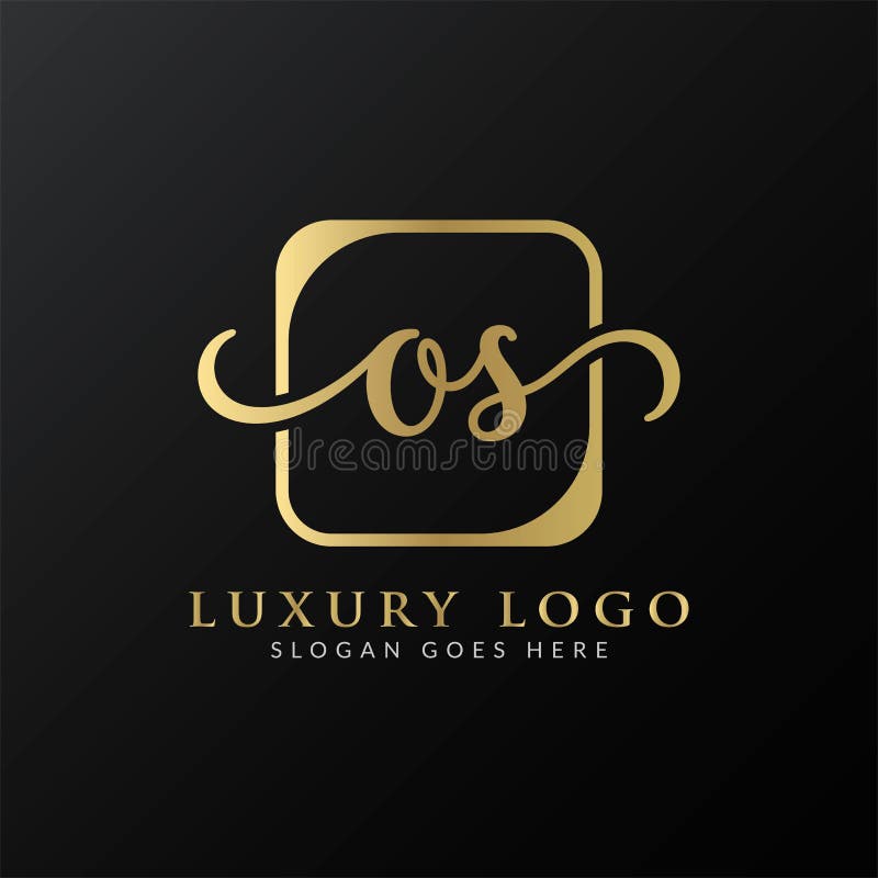 Initial Simple Letter OS Logo Design Vector Template. Abstract Luxury ...